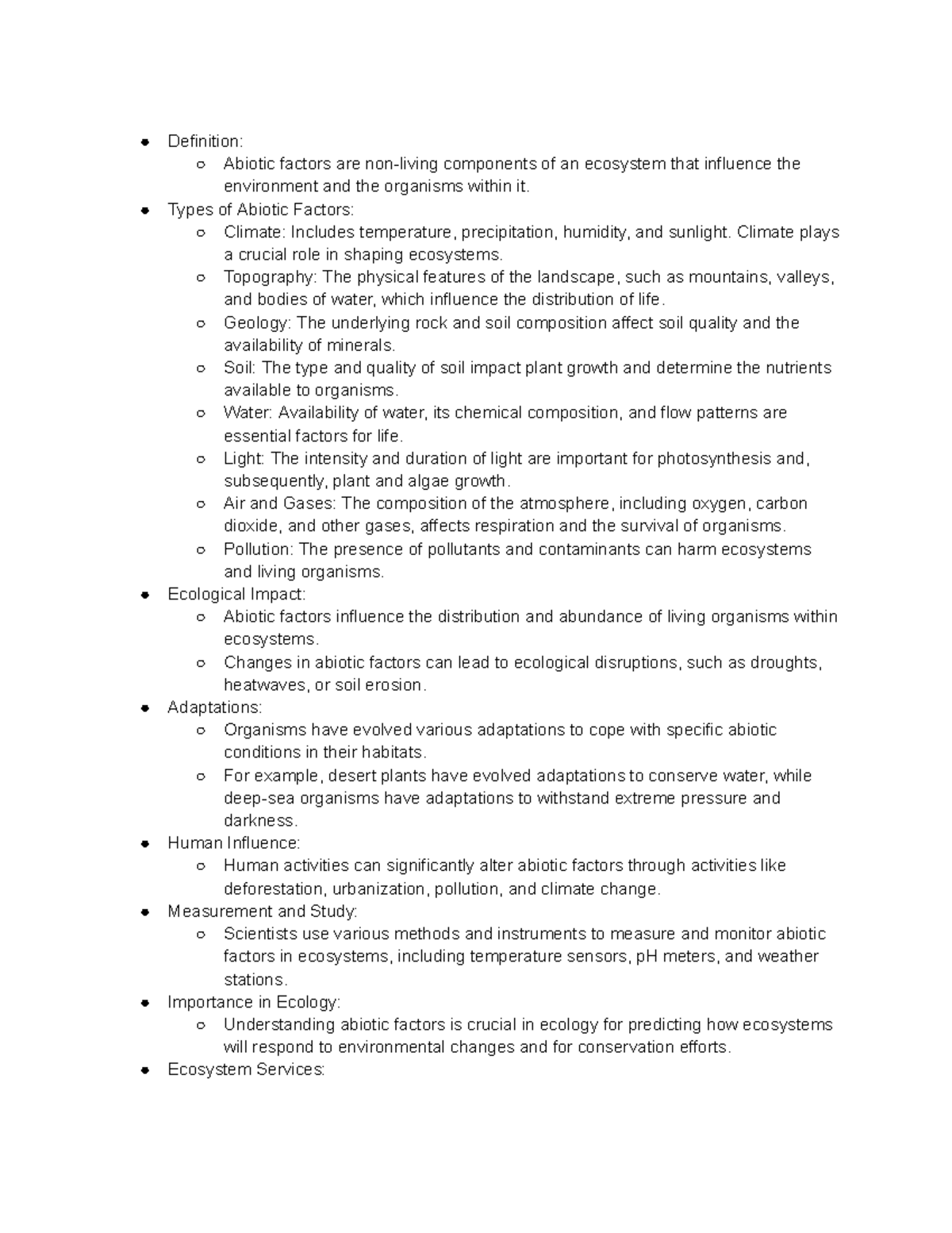 Notes on abiotic - Definition: Abiotic factors are non-living ...