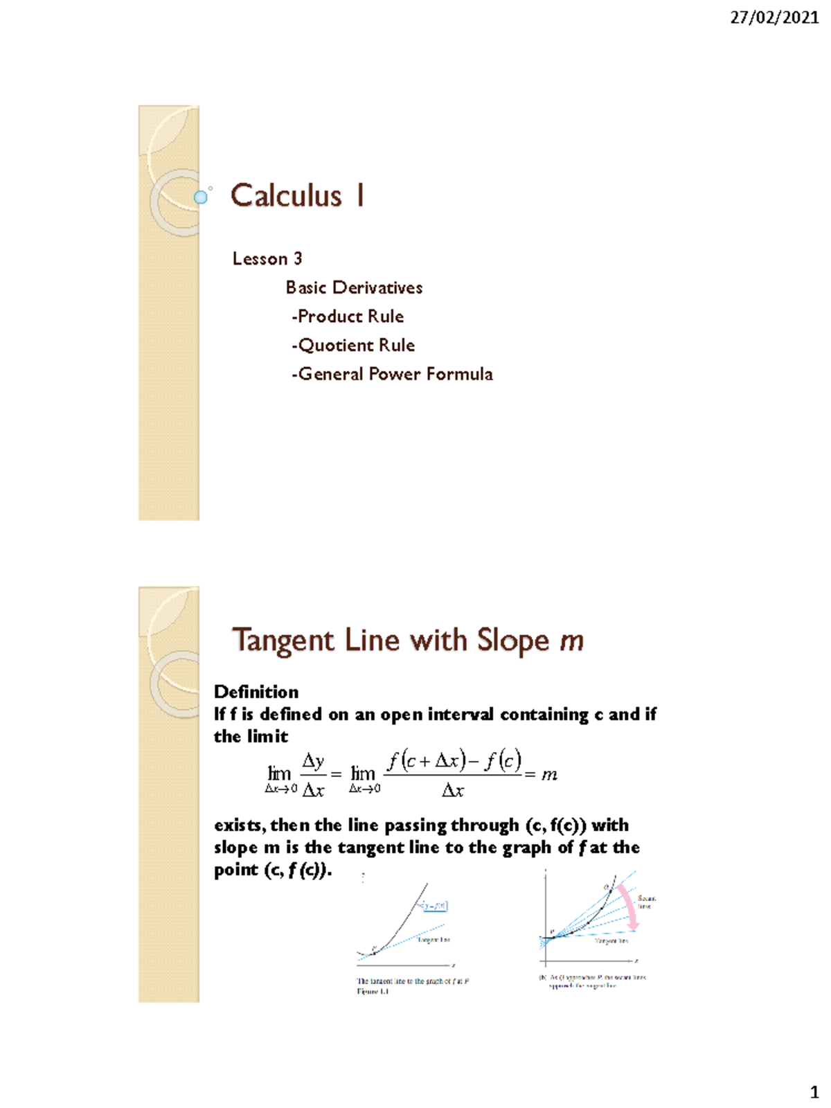 Caleng 1 Lesson 03 Differentiation Formulas 1 - Calculus 1 Lesson 3 Basic Derivatives -Product ...