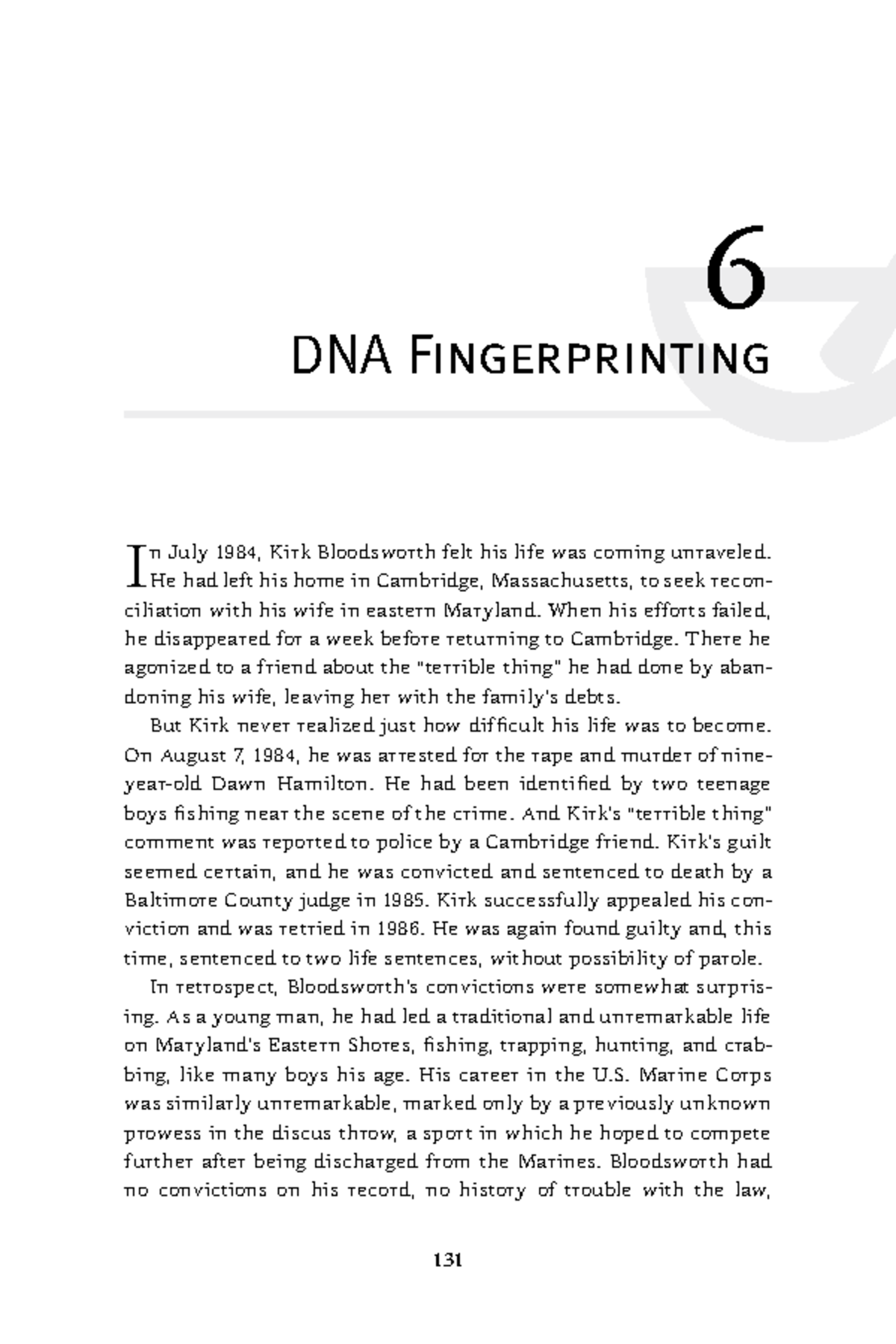 DNA Fingerprinting - For more than a century, forensic scientists have ...