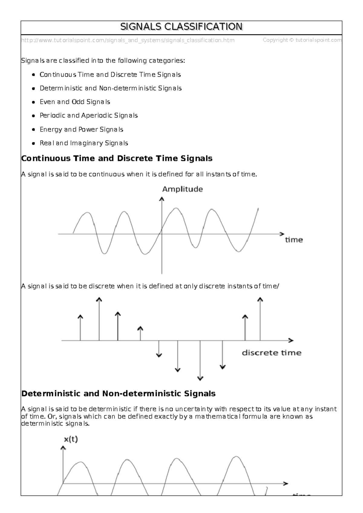 Signals classification - tutorialspoint/signals_and_systems/signals ...
