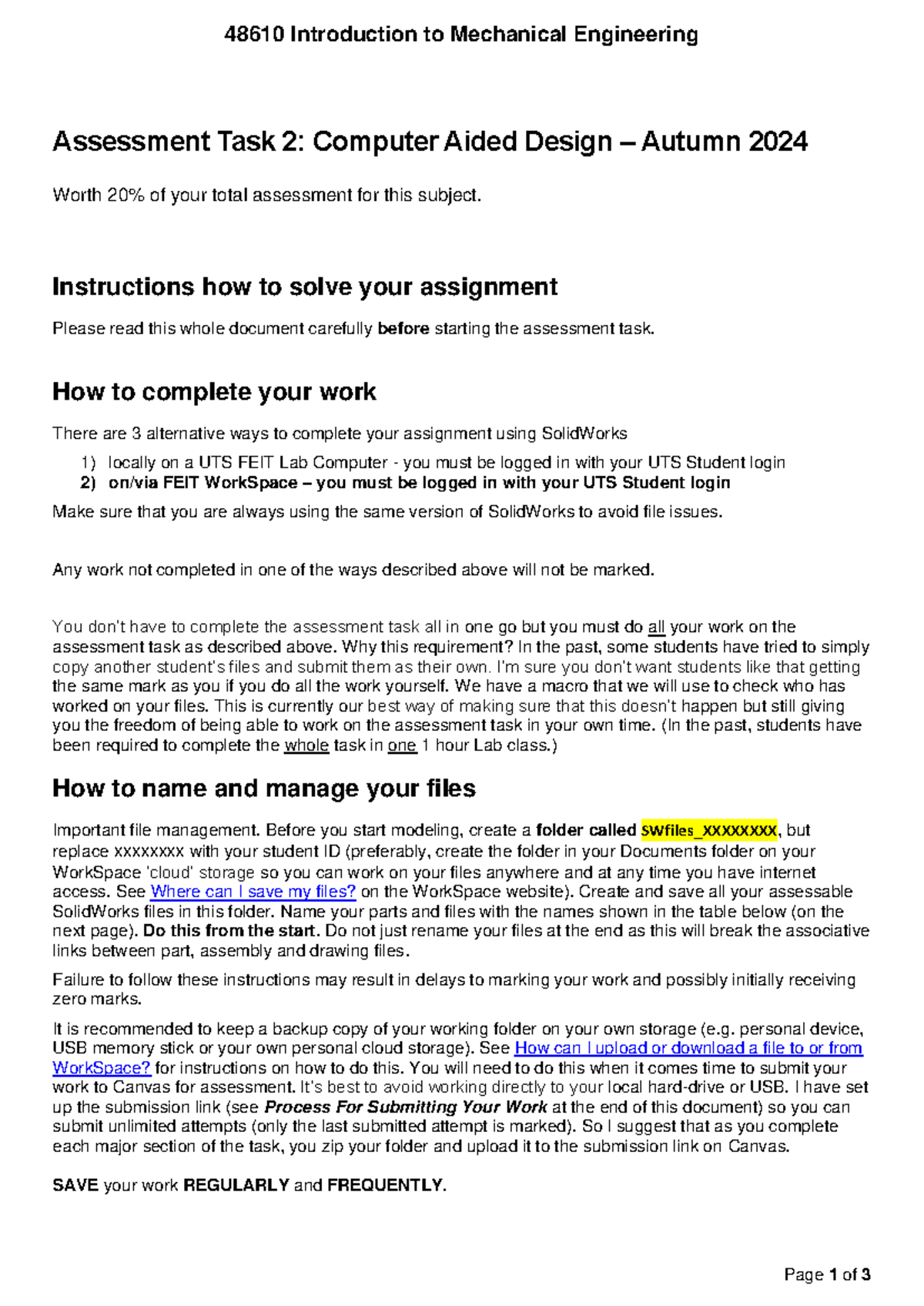 48610 - Assess. 2 - CAD assessment 2024 Autumn-1 - 48610 Introduction ...