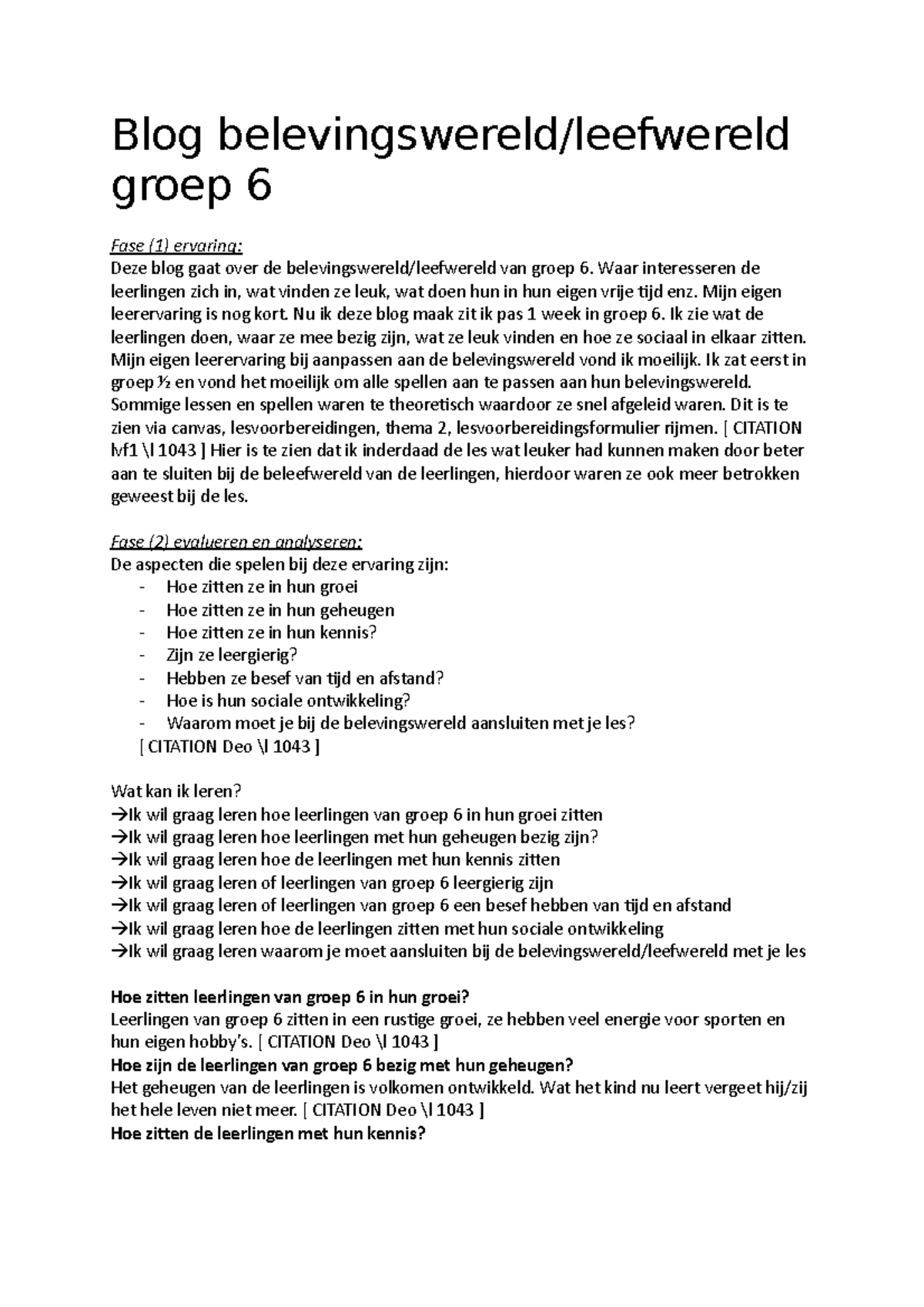 Blog leefwereld groep 6 - Blog belevingswereld/leefwereld groep 6 Fase ...