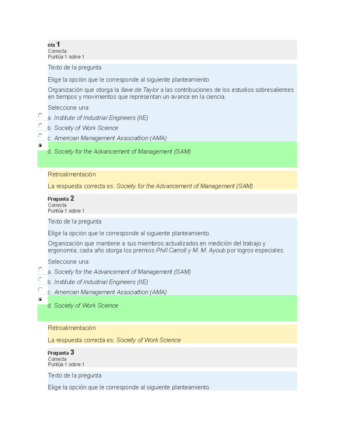 Análisis de operaciones v2 - nta 1 Correcta Puntúa 1 sobre 1 Texto de la pregunta Elige la ...