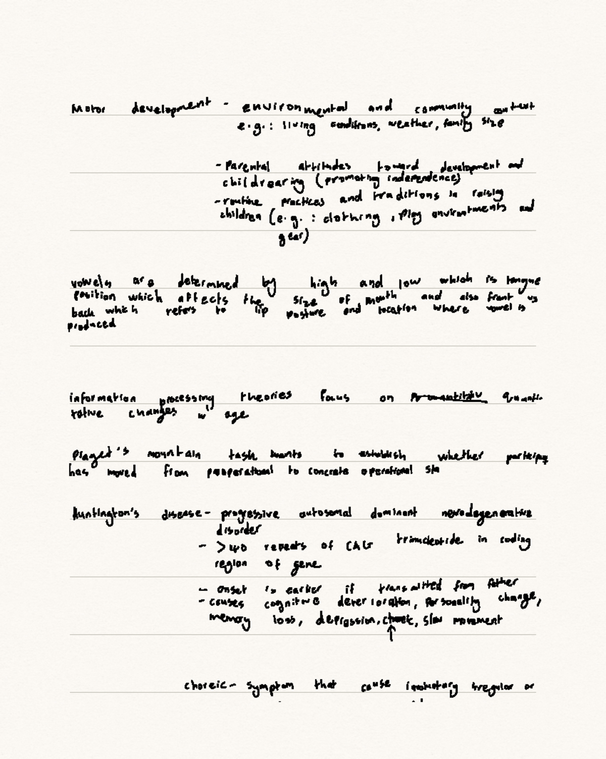 Dev psych Note 11 Jun 2024 - Motor development environmental and ...