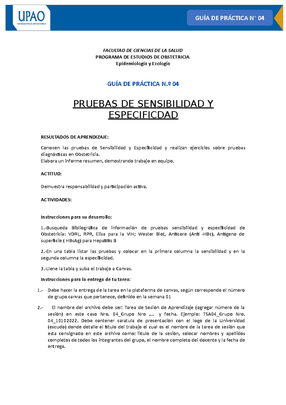 GUÍA DE Práctica 4 - Ficha - GUÍA DE PRÁCTICA N° 04 FACULTAD DE ...