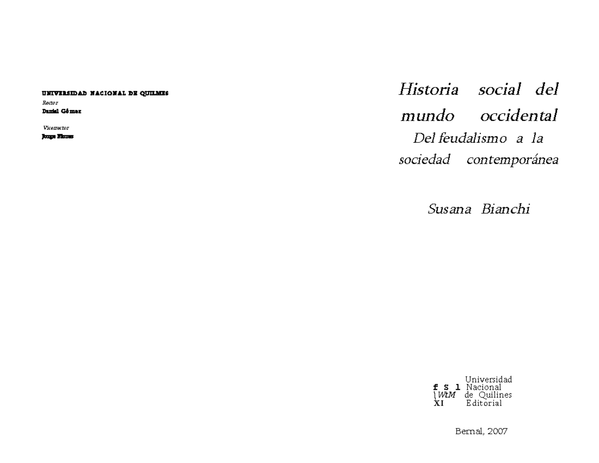 Bianchi, Susana -.Cap 4. El apogeo del mundo burgues. en Historia ...