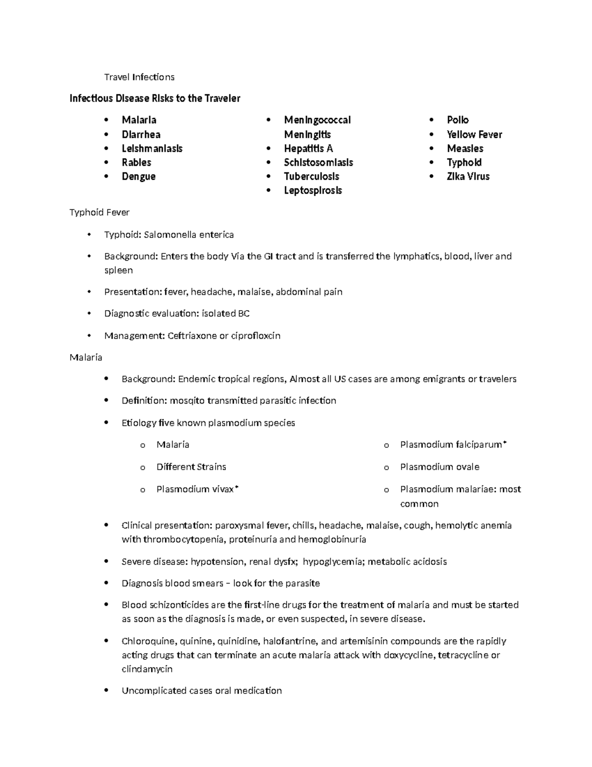 Travel Infections - Travel Infections Infectious Disease Risks to the ...