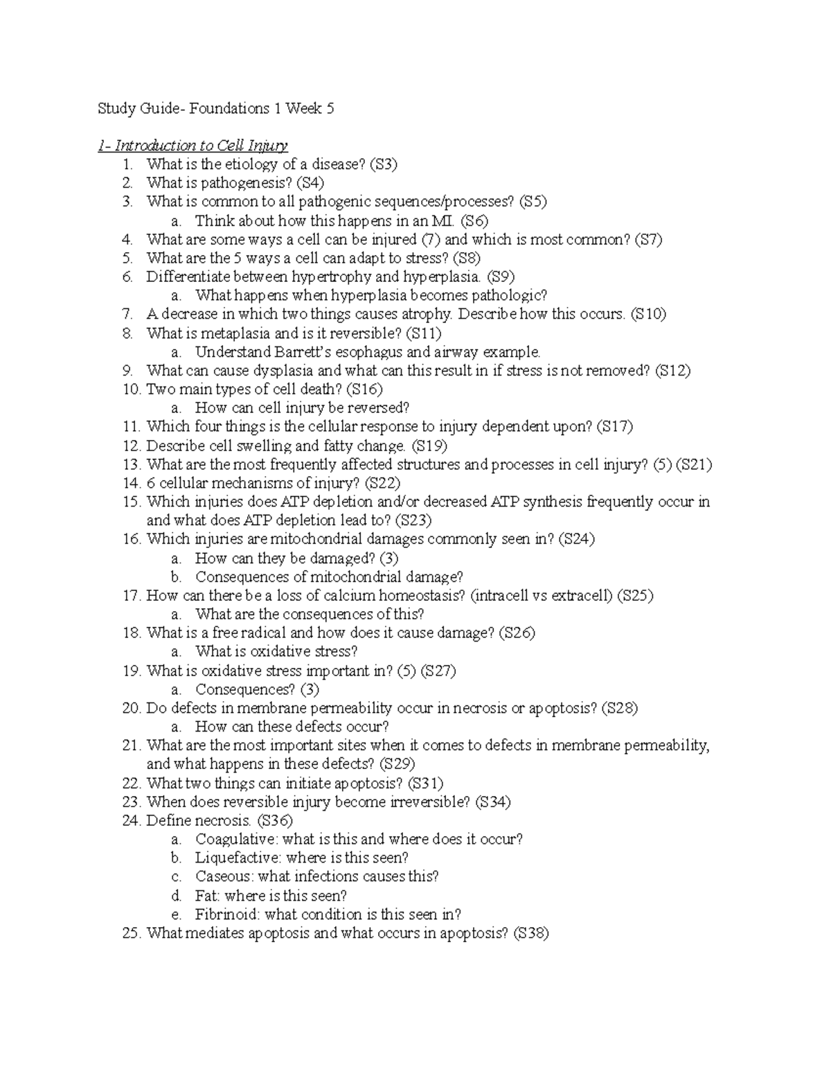 Foundations 1 Week 5 Study Guide - Study Guide- Foundations 1 Week 5 1 ...