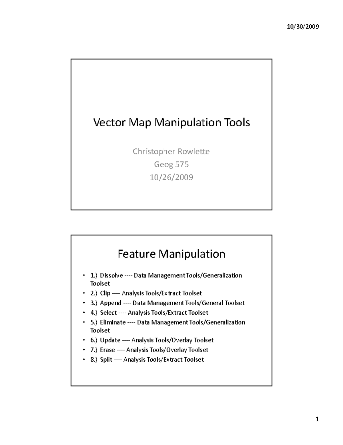 W5 vector manipulation - Vector Map Manipulation Tools Christopher ...