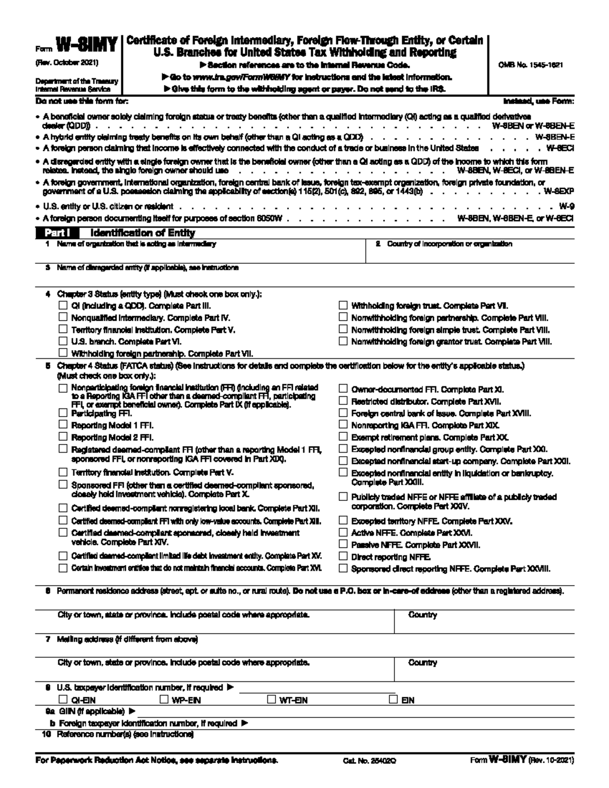 Form 8 imy - facebook Form - Form Certificate of Foreign Intermediary ...