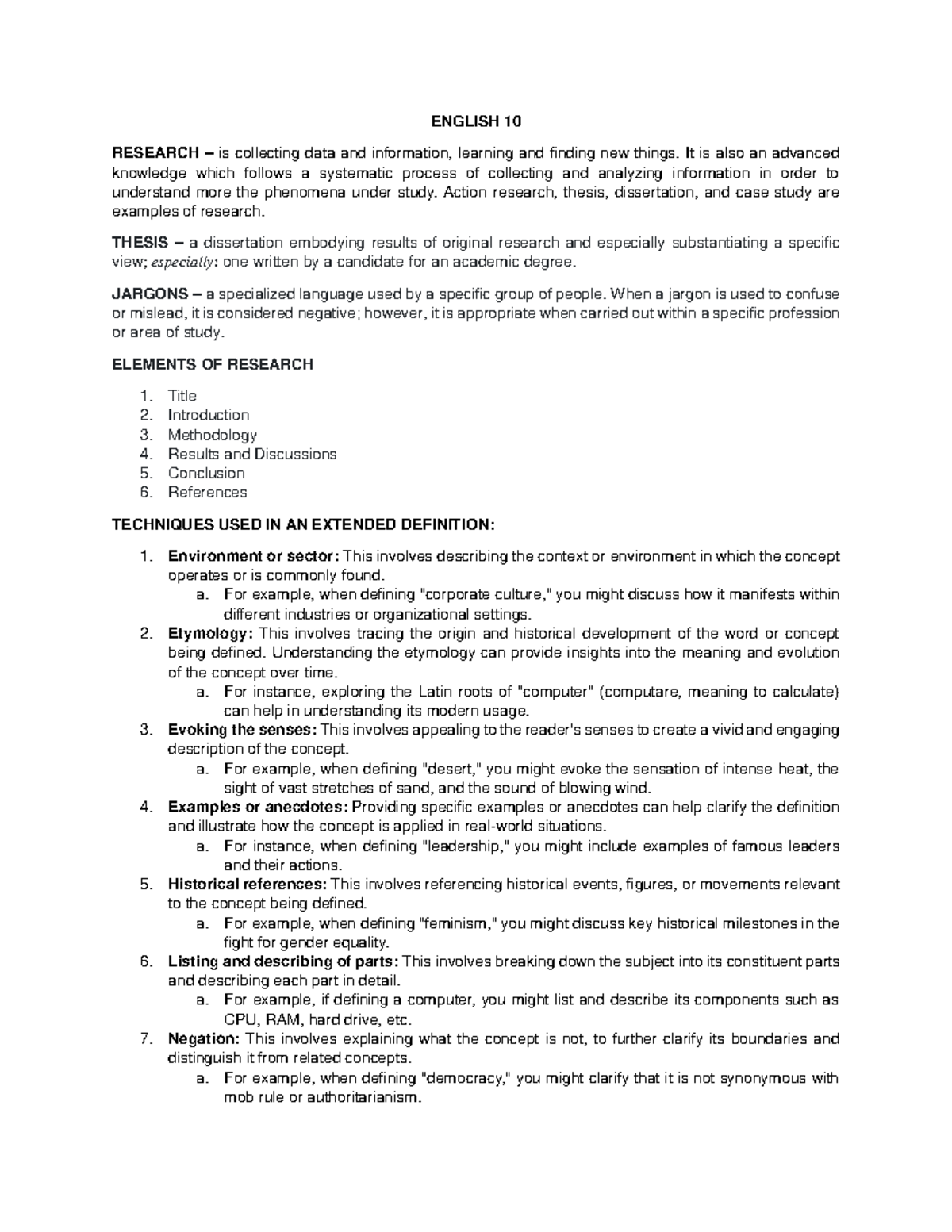 Reviewer in english - ENGLISH 10 RESEARCH – is collecting data and ...