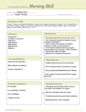 ATI Nursing Skill - IV Therapy - ACTIVE LEARNING TEMPLATES Nursing ...