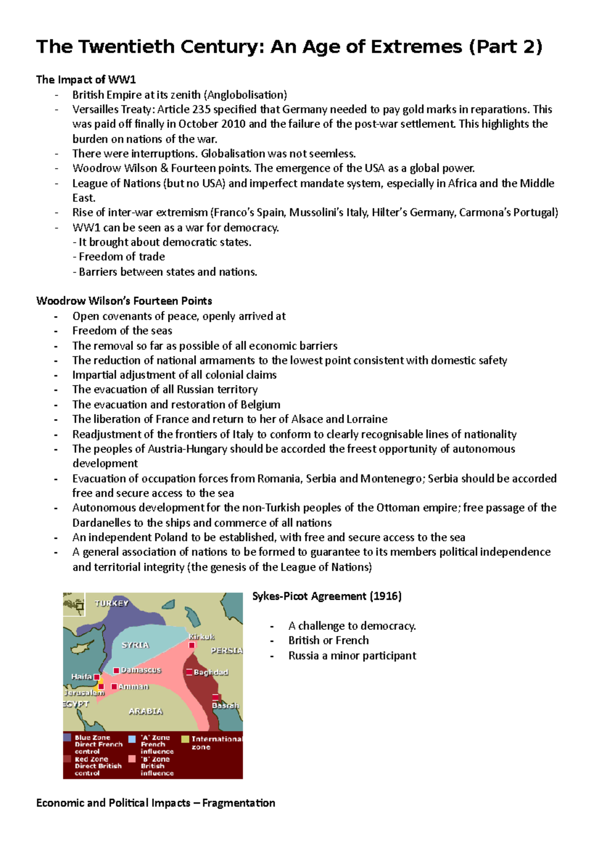 The Twentieth Century Age of Extremes - Part 2 - This was paid off ...