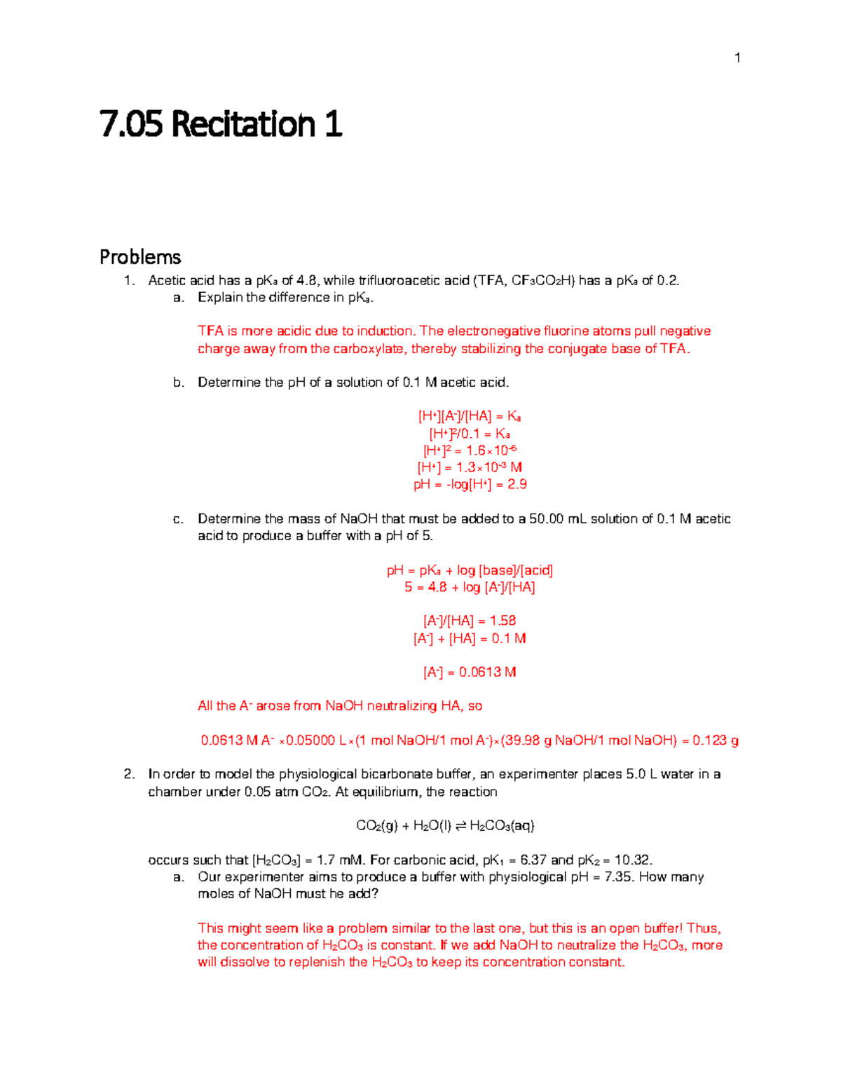 Topic 1 Practice Problems - 7. 05 Recitation 1 Jeff Shi jsshi@mit 26 ...