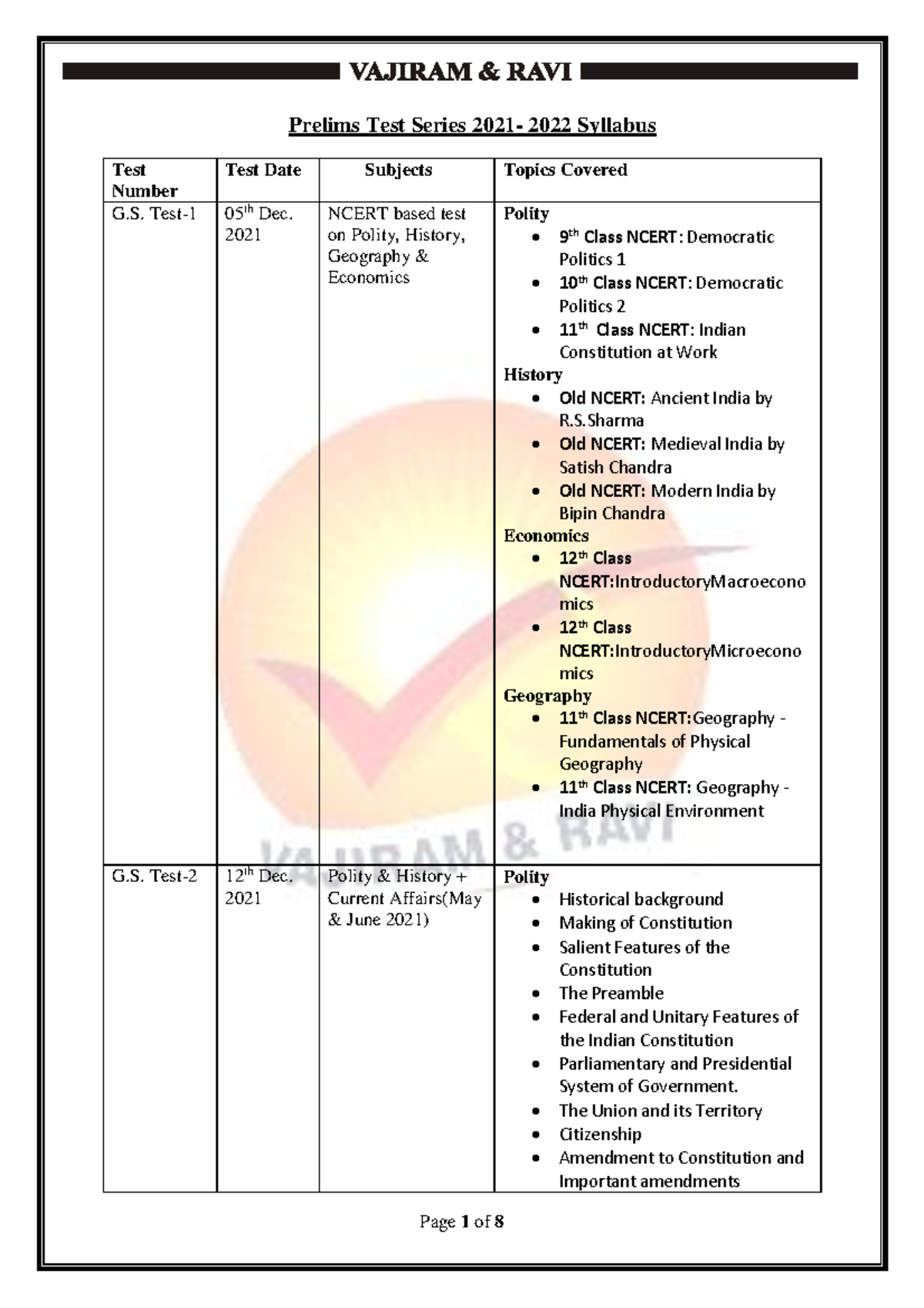 UPSC Online Prelims Test Series 2022 Syllabus - Prelims Test Series ...