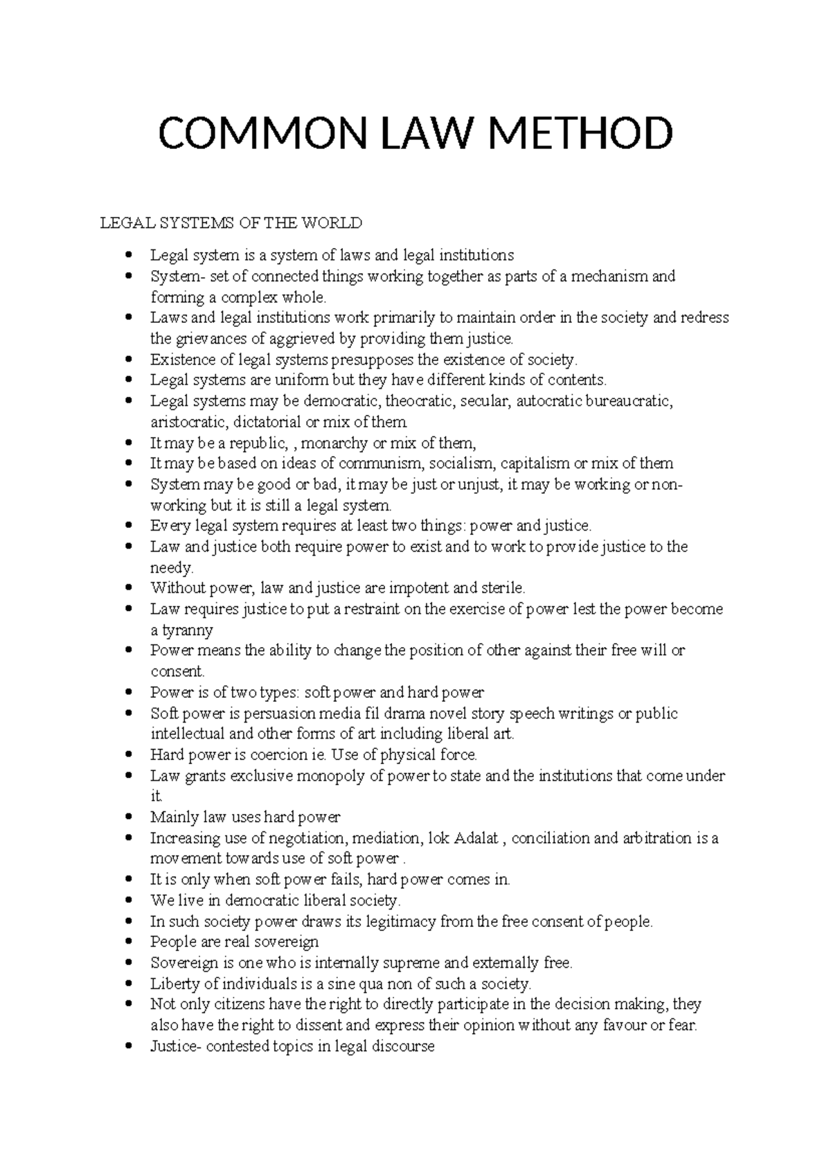 Common LAW Method - fdhbguhifhdubflhfjnblnfjd - COMMON LAW METHOD LEGAL ...