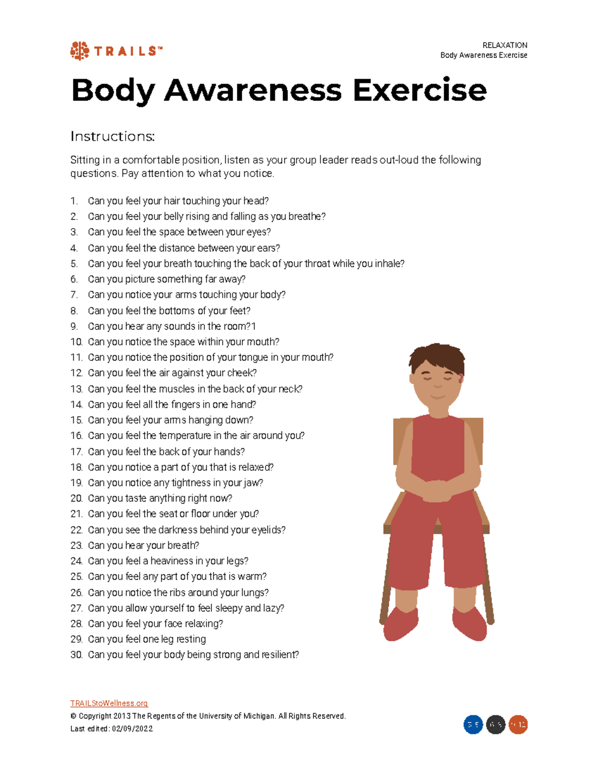 Body-awareness-exercise - RELAXATION Body Awareness Exercise Body ...