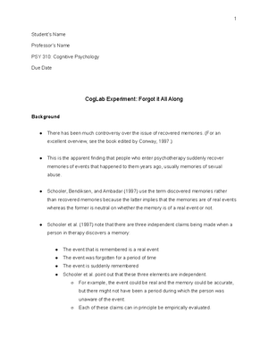 Cog Lab: Decision Making - CogLab Experiment: Decision Making Our lives ...