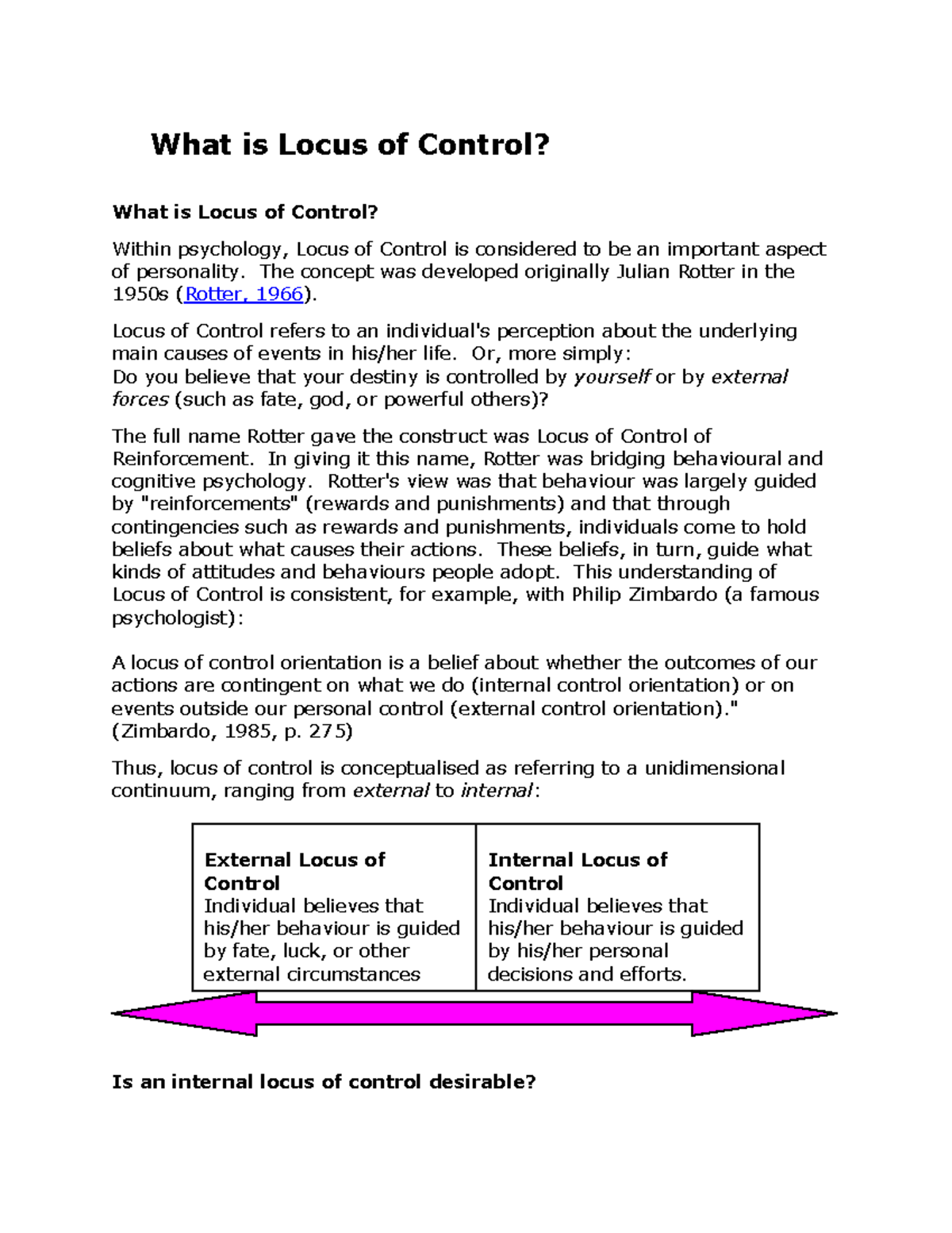What is Locus of Control by James Neill - What is Locus of Control ...