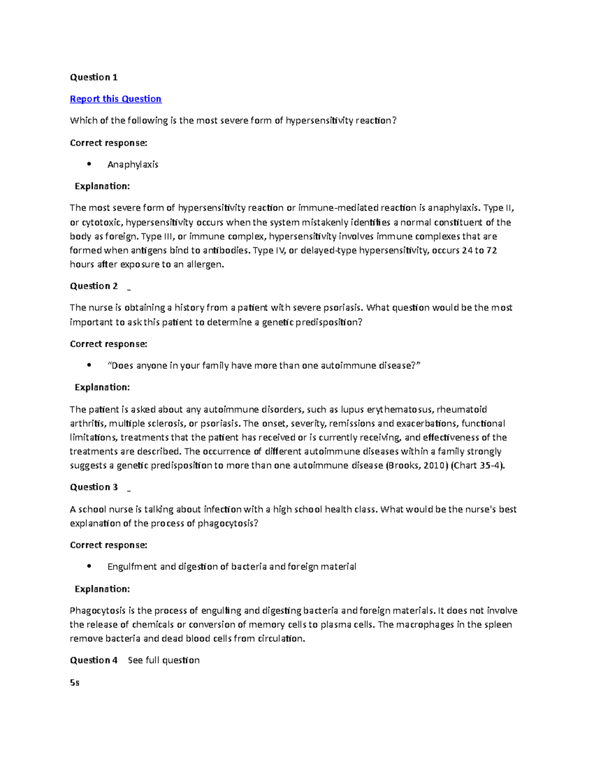 Allergy prep u - questions about allergies - Question 1 Report this ...