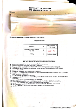GTS 161 Example Examination C for click UP - Copyright reserved ...
