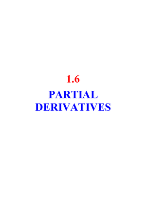 Differentiability and Total Differential - APPLICATIONS OF PARTIAL DERIVATIVES Chapter 2 - Studocu