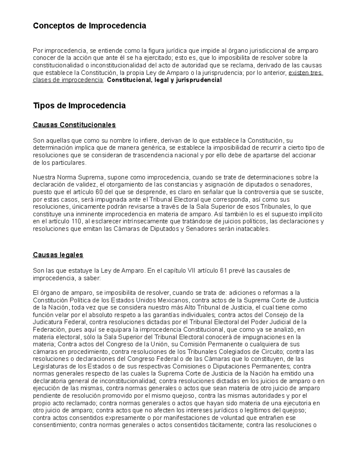 Reporte Conceptos de Improcedencia - Conceptos de Improcedencia Por ...