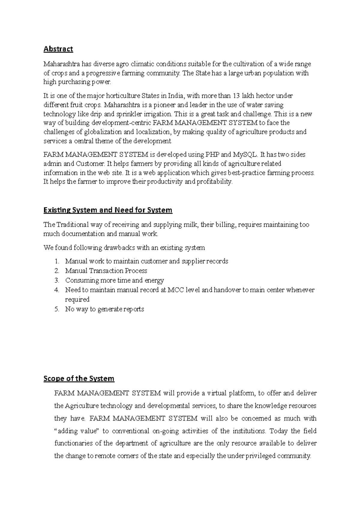 Farm Doc - Abstract Maharashtra has diverse agro climatic conditions ...