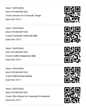 Field Research Report 123456 - TABLE OF CONTENTS CHAPTER ONE 1 ...