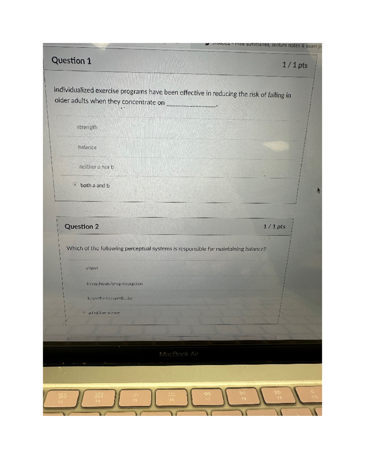 Lesson 14 quiz - Free summaries, lecture notes exam p Question 1 pts ...