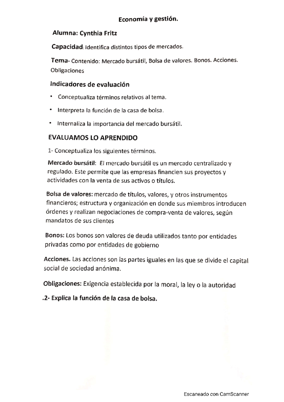 Economia y Gestion 2 . Cynthia Fritz - La Gestión de las Organizaciones ...