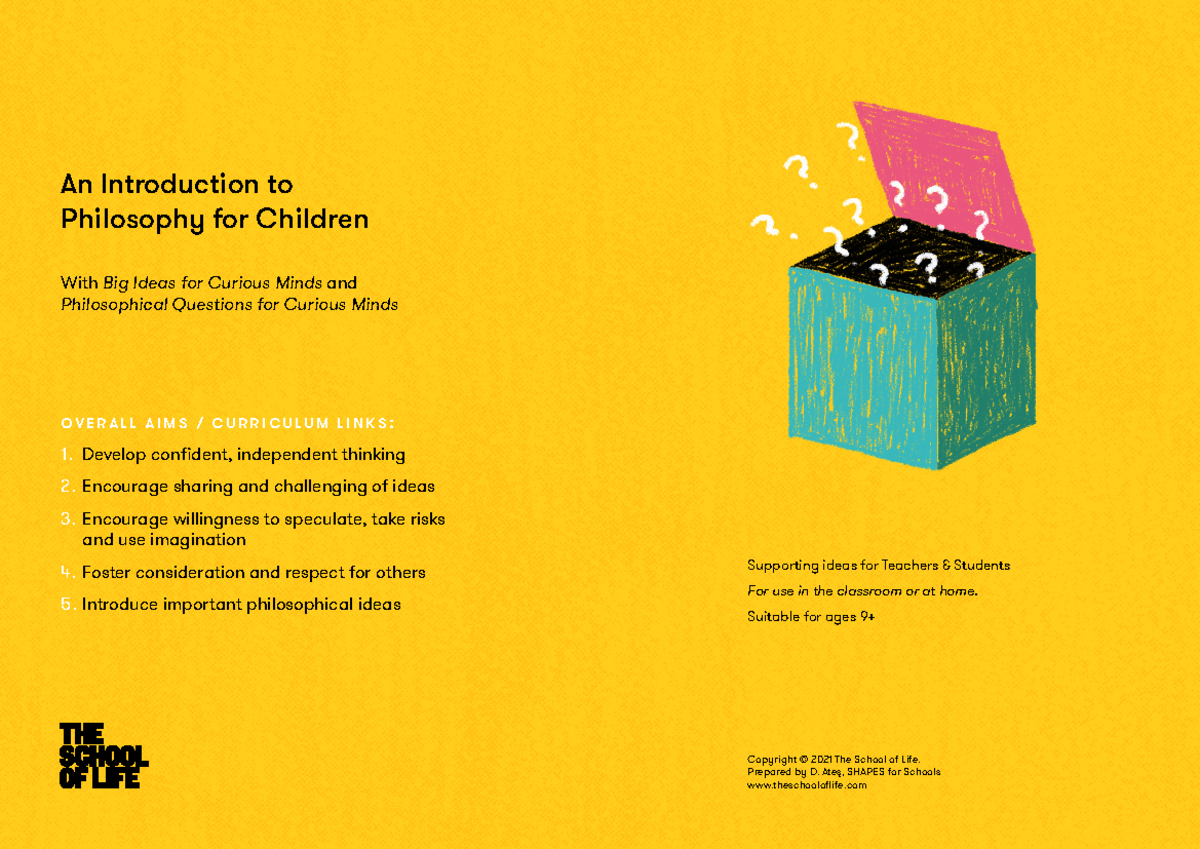 Philosophy for children - An Introduction to Philosophy for Children ...
