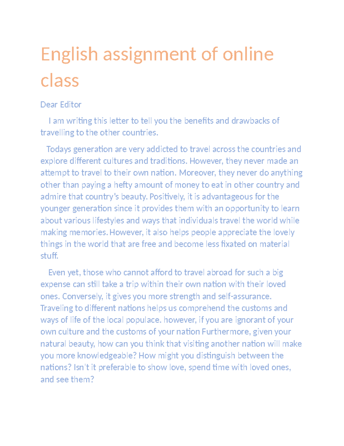 English assignment of online class( Formal Letter)9C - English ...