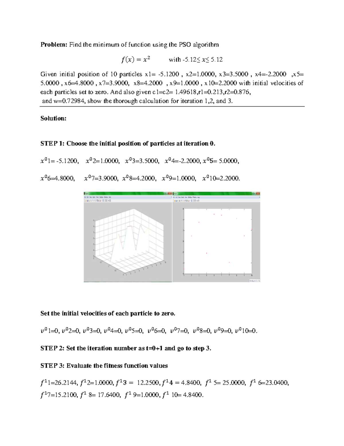 Problem Shaping of PSO procedure for Multidimensional Search Space ...