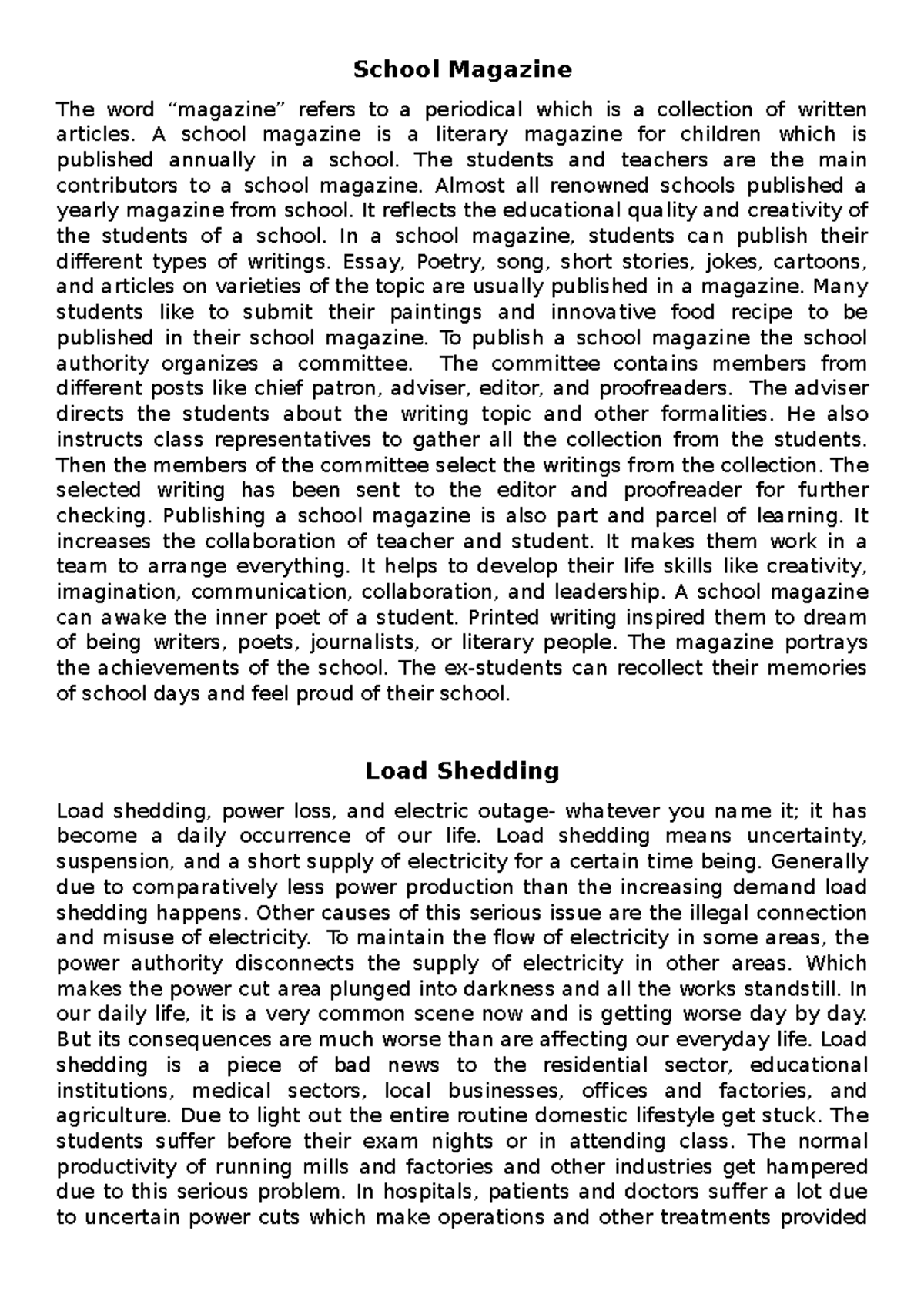 Paragraph - Basic lecture part 2 - School Magazine The word “magazine ...