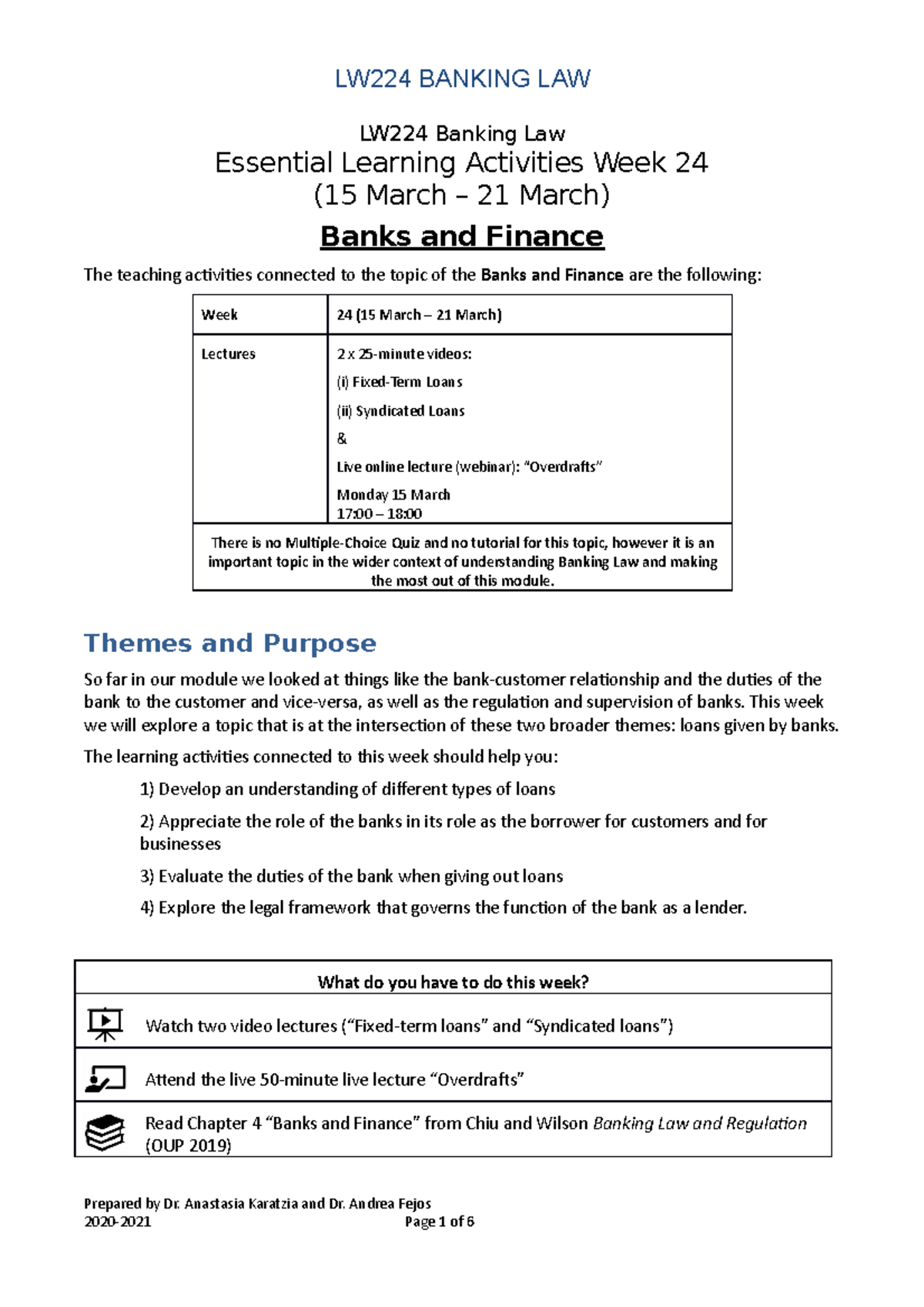 LW224 Essential Learning Activities - Week 24 - LW224 Banking Law ...