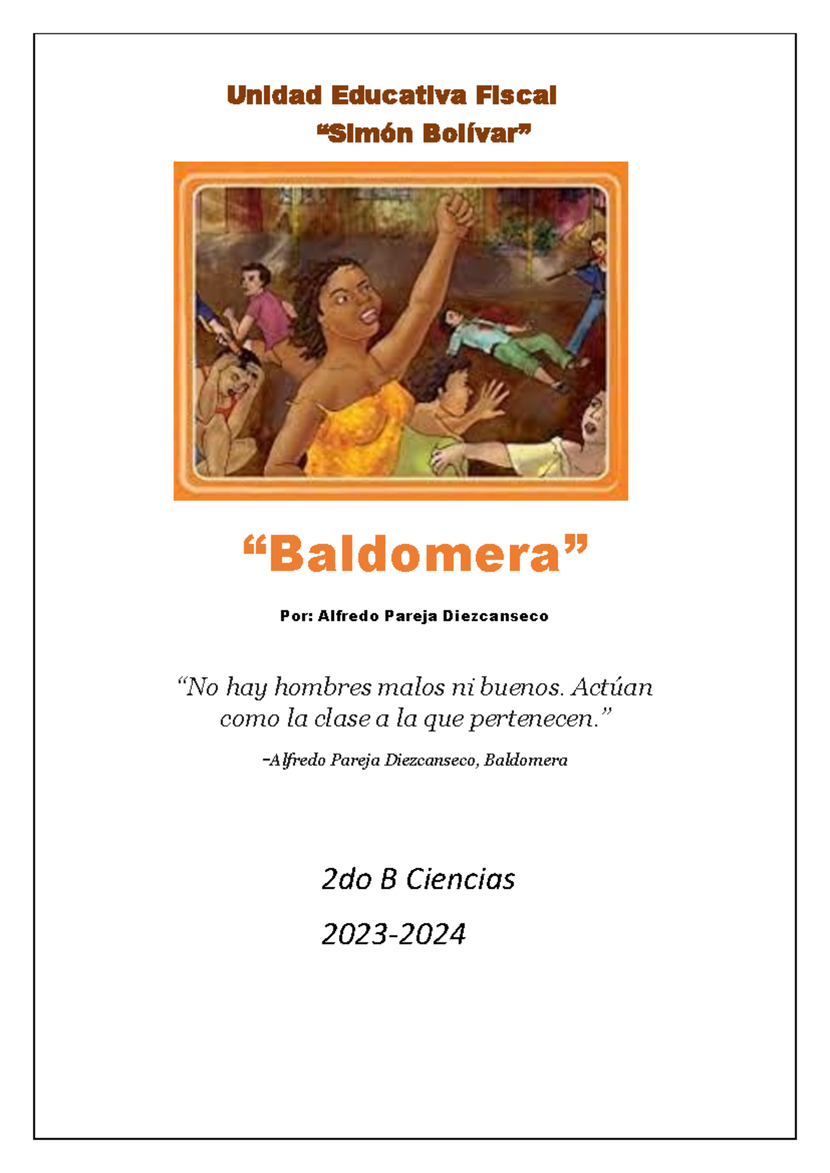 Baldomera - Unidad Educativa Fiscal “Simón Bolívar” “Baldomera” Por ...