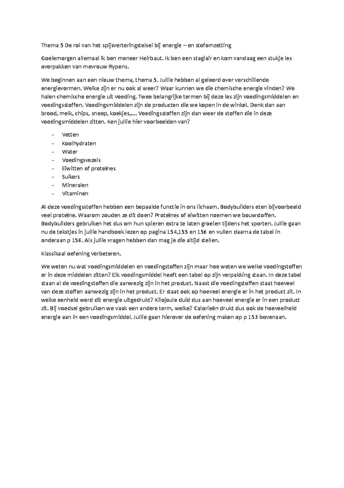 Les spijsvertering - Thema 5 De rol van het spijsverteringstelsel bij ...