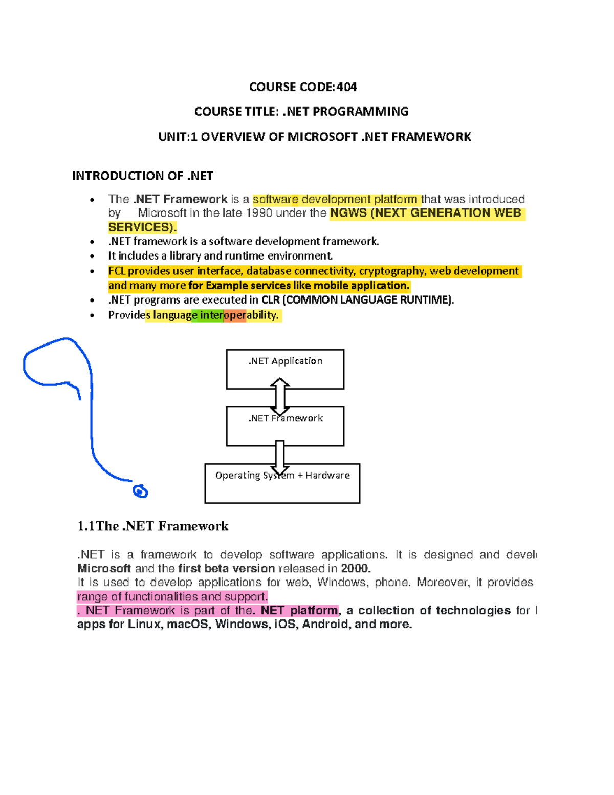 vb,netunit1.pdf - COURSE CODE: COURSE TITLE: .NET PROGRAMMING UNIT:1 ...