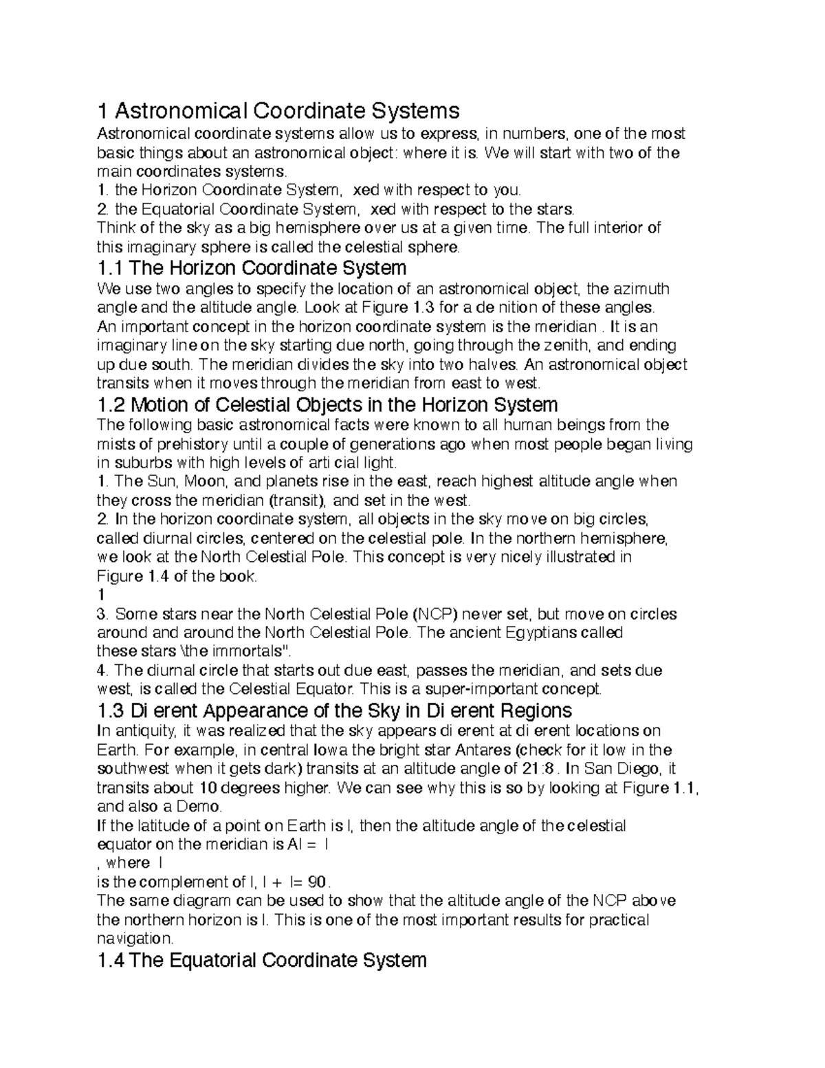 Astr 29 - astronomy lecture notes 29 - 1 Astronomical Coordinate ...