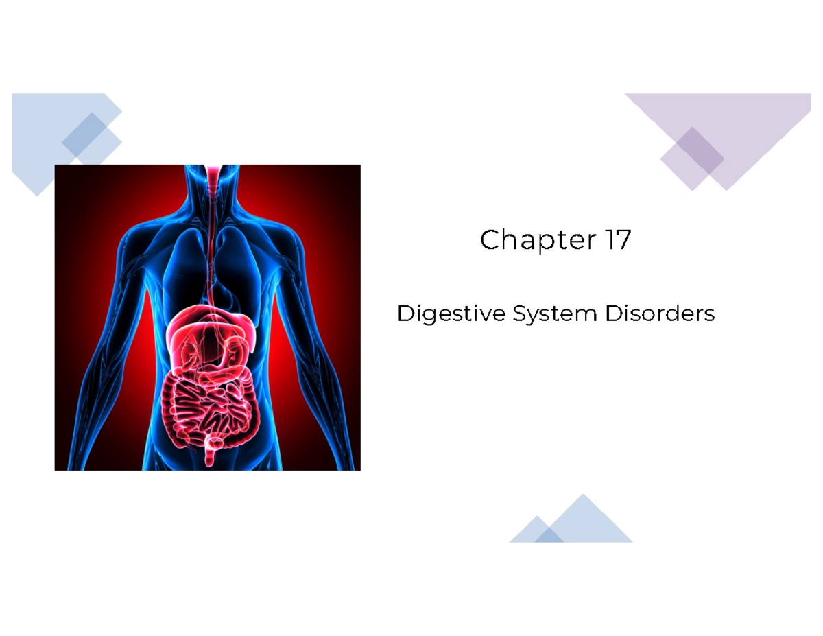 My student Digestive notes - Chapter 17 Digestive System Disorders ...