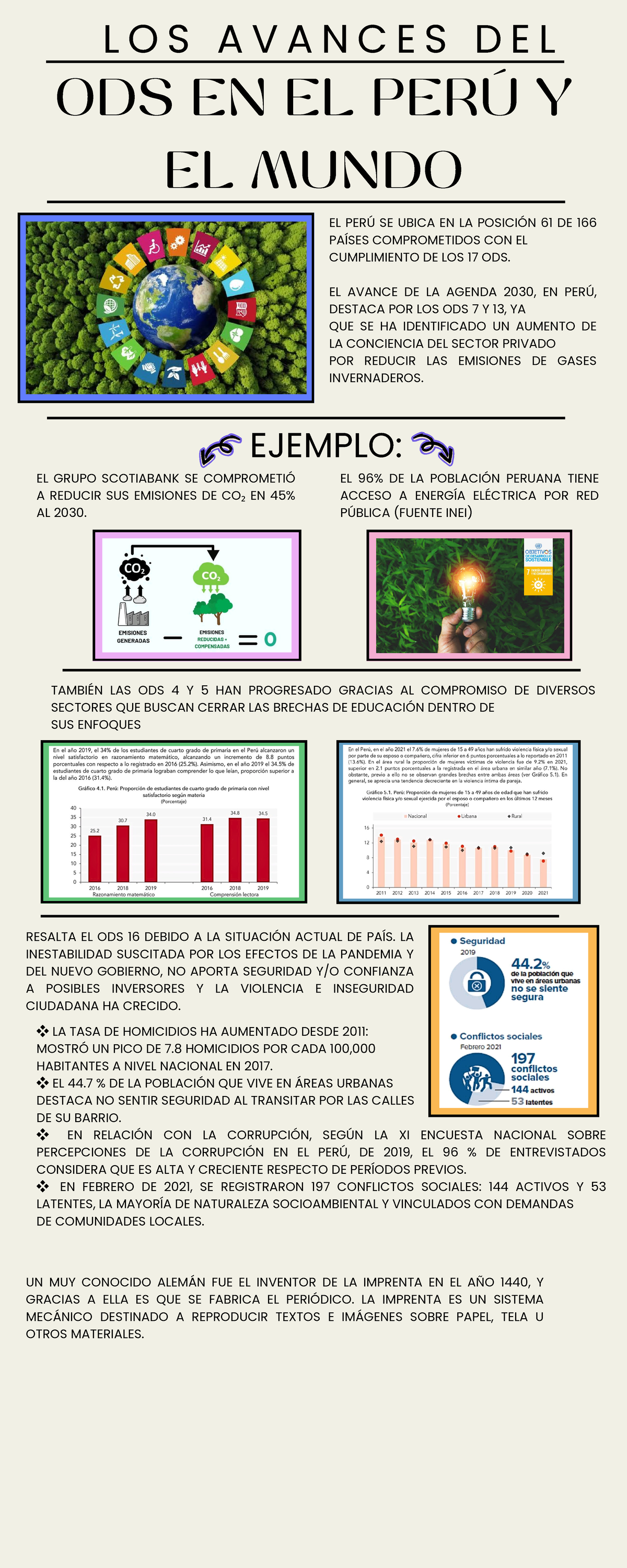 Infografía - ODS EN EL PERÚ Y EL MUNDO L O S A V A N C E S D E L EL PERÚ SE UBICA EN LA POSICIÓN ...