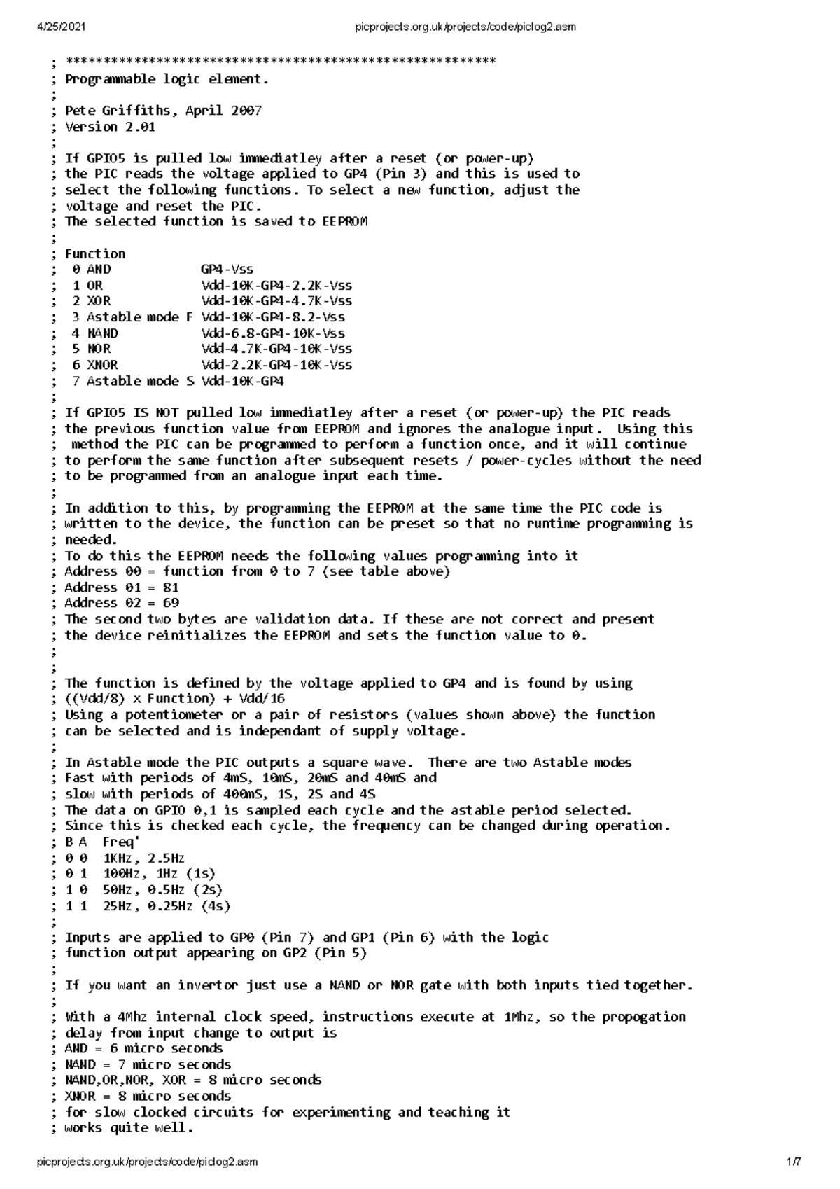 Coding PIC microchip ...