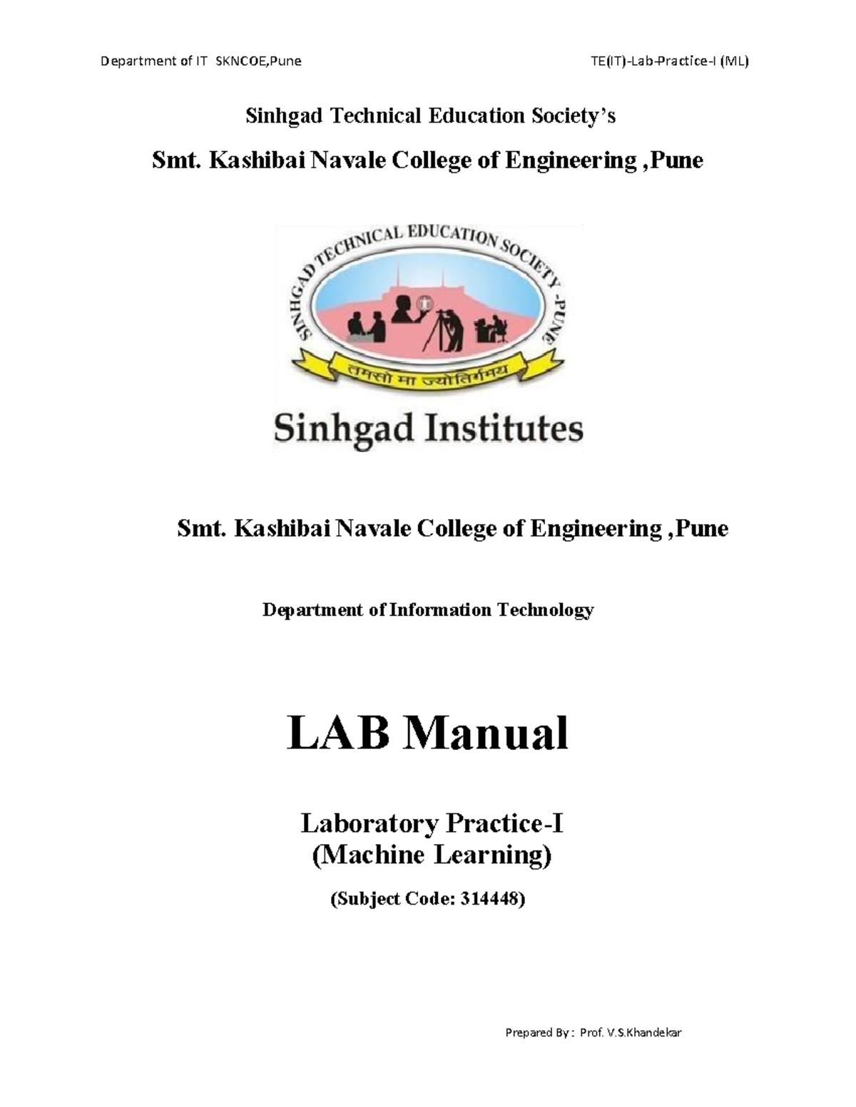 Lab-Practice-I(ML)-Lab Manual-skn IT - Sinhgad Technical Education ...