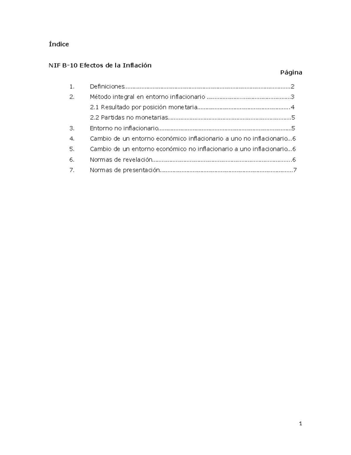 Plantilla NIF B-10 Efectos de la Inflación - Índice NIF B-10 Efectos de ...