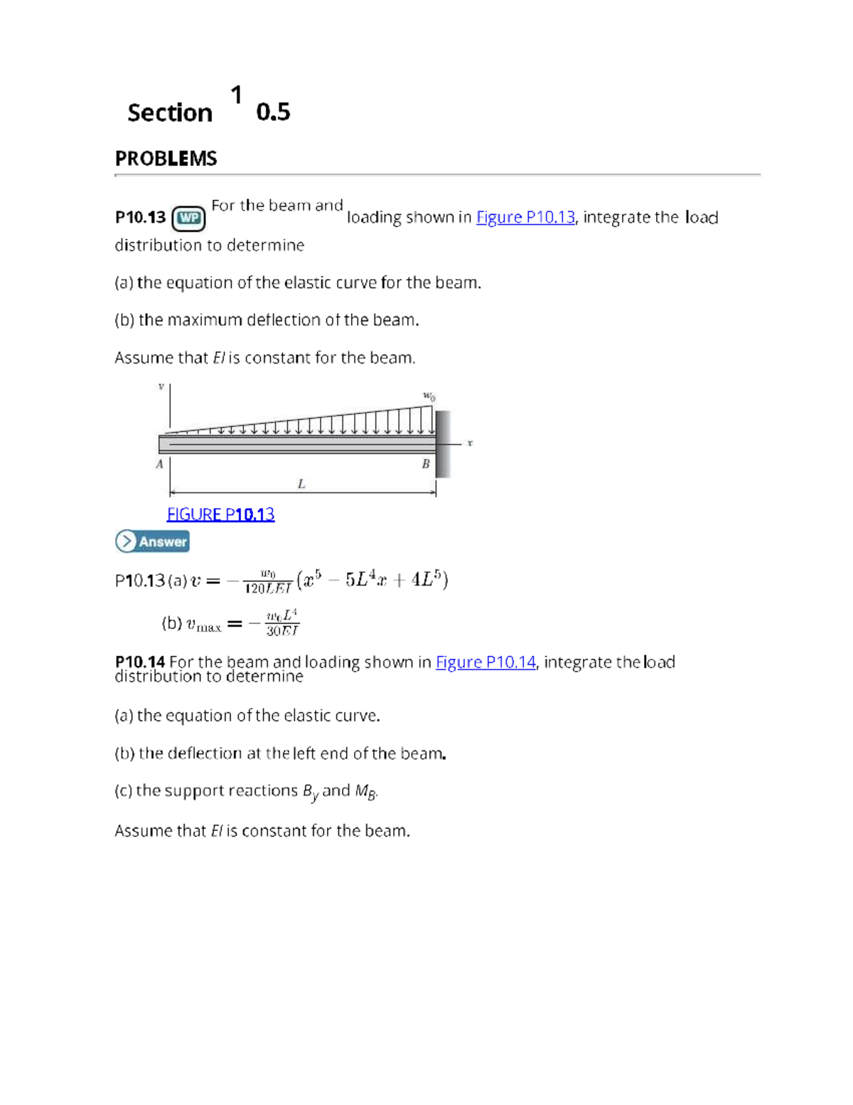 ME101-1P Beam Deflections Problems part 2 - Material Science and ...