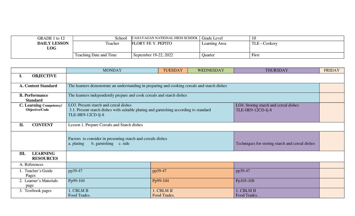 Dll tle cookery grade 10 quarter 1 week10 230824093106 2368c1f9 - GRADE ...