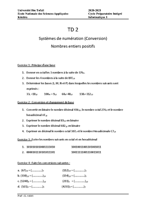 Exercices about impropre integrals - ENSA-KENITRA A: 2022- TD d’Analyse fondamentale : Int ...