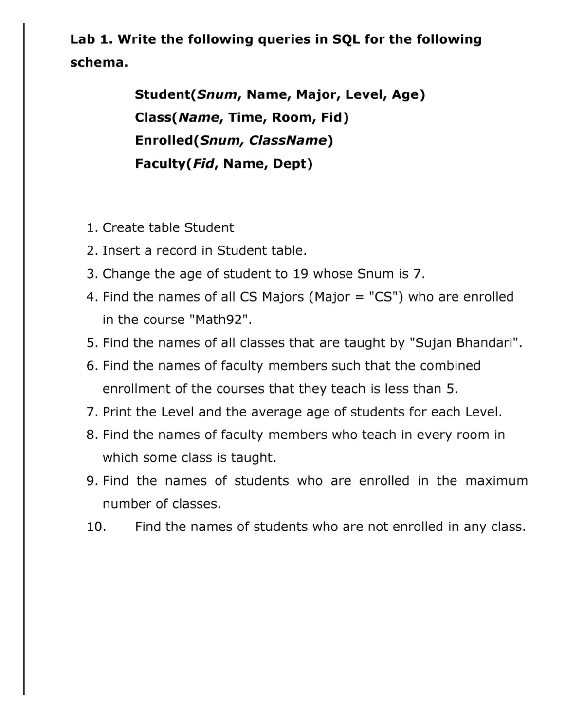 Prepare-lab-file - Lab reports - Lab 1. Write the following queries in ...