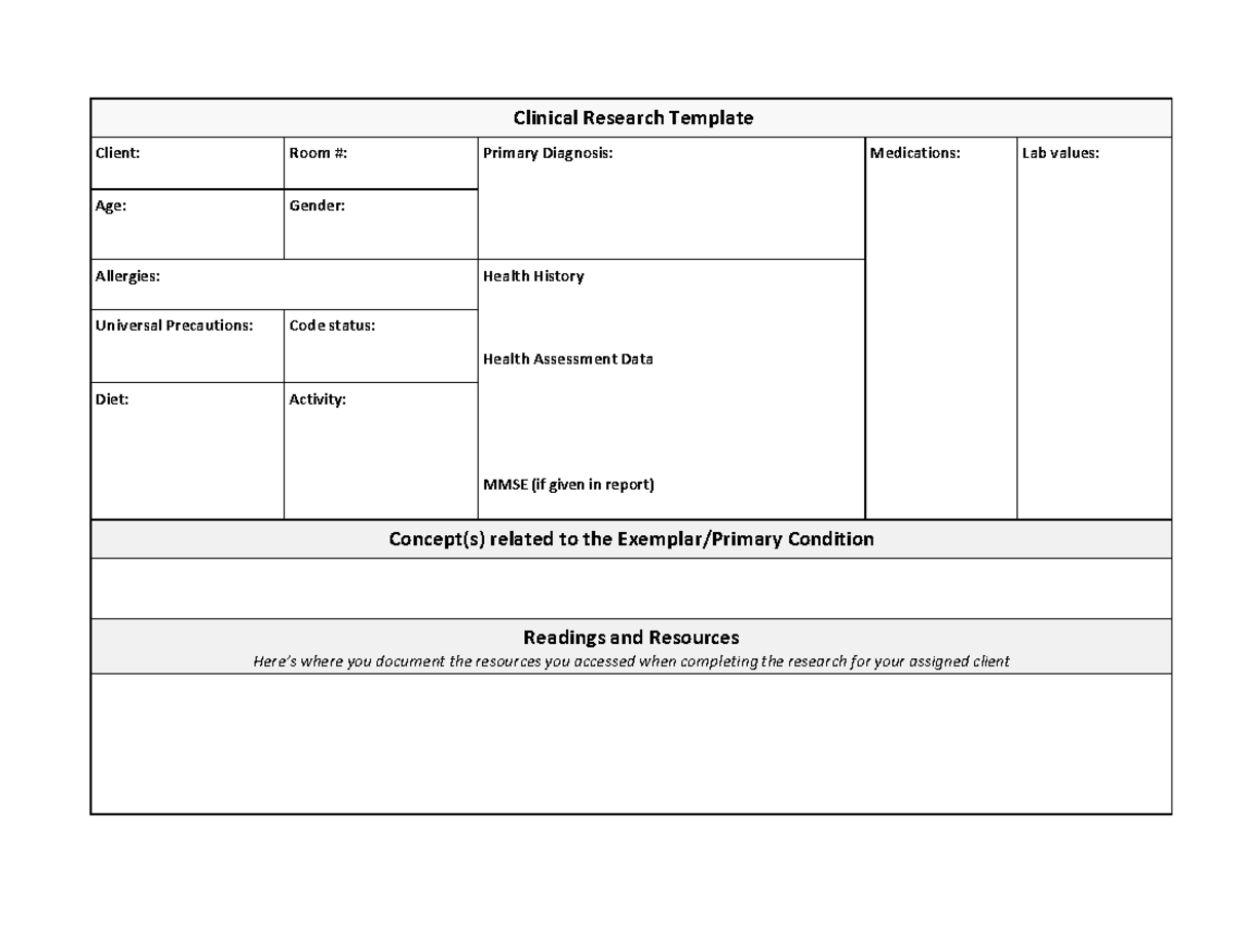 NEW Clinical Research Template dec2022 - Clinical Research Template ...